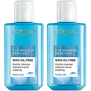 L'Oreal Paris Clean Artiste Oil Free Eye Makeup Remover, 2 Count