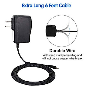 Power Adapter for Amazon Echo 1st and 2nd Gen, Amazon Fire TV 2nd Generation, 6ft, AC DC Adapter Replacement Switching Charger, Power Supply for Amazon Echo Cord Wireless Speaker