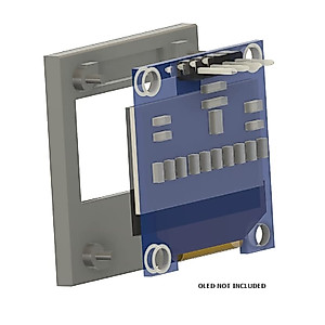 Bud Box PC-11478 Enclosure Bezel .96inch for OLED 128 x 64 Arduino / Raspberry Pi Project, Black