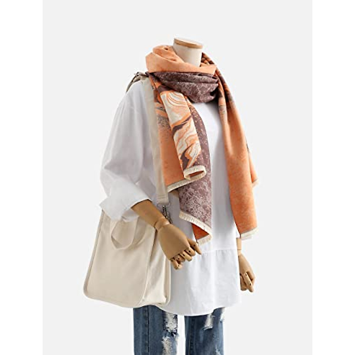 Jeelow Small Canvas Tote Handbag Bag Purse For Women Girl (Beige Original)