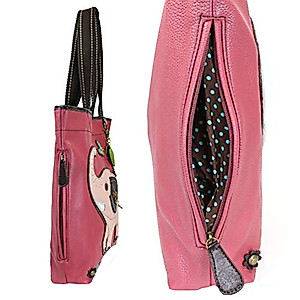 Chala Elephant Everyday Tote Shoulder Bag Handbag Purse Dark Pink