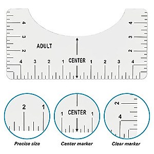 T-Shirt Alignment Ruler Heat Resistant Tape 10mm X 33m 108ft, PTFE Teflon Transfer Sheet 16 x 20" - 4 Rulers, 2 Rolls Heat Resistant Tape, 3 Packs PTFE Teflon Sheet and 1 Tape Measure Included