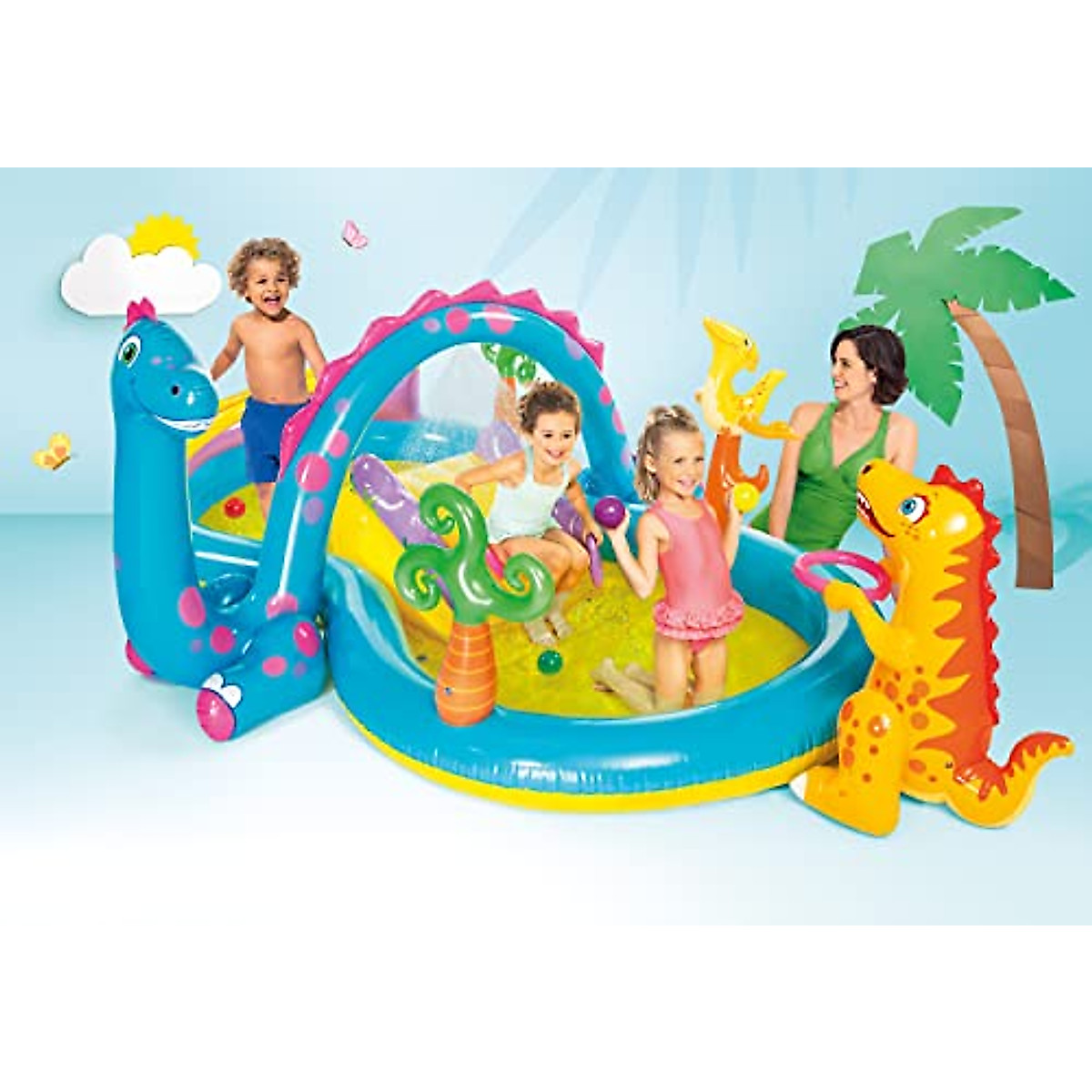 Intex Dinoland Inflatable Play Center, 119in X 90in X 44in, for Ages 2+