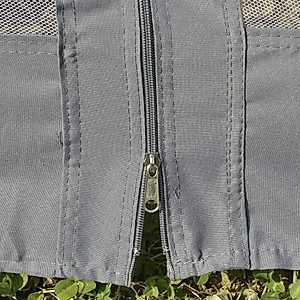 Outsunny 12' x 12' Round Outdoor Gazebo, Patio Dome Gazebo Canopy Shelter with Double Roof, Netting Sidewalls and Curtains, Zippered Doors, Strong Steel Frame, Grey