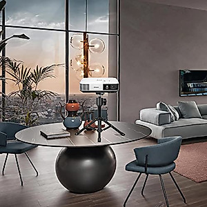 JCWINY Mini Projector Stand Tripod, Portable and Adjustable Desktop Projector Tripod Mount Lightweight Table Tripod Stand for Mini Projector Cameras iPhone Webcam Mount, 360°Ball Head Rotation