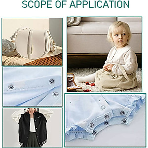 Metal Snaps Button for Sewing, Colored Open Prong Snap Button Kit, DIY Snap Button Kit with Fasteners Pliers Press Tool Set for Barbie Clothing Bag, Sewing Crafting Supplies (10 Colors)