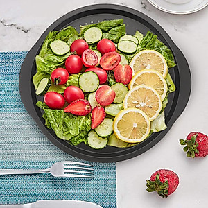 1pc Pizza Plate Pie Pan Small Pizza Pans Round Baking Pizza Tray Non Stick Donut Pan Baking Pan with Holes Bread Pizza Oven Pizza Baking Plate Sandwich With Ears 38c Carbon Steel