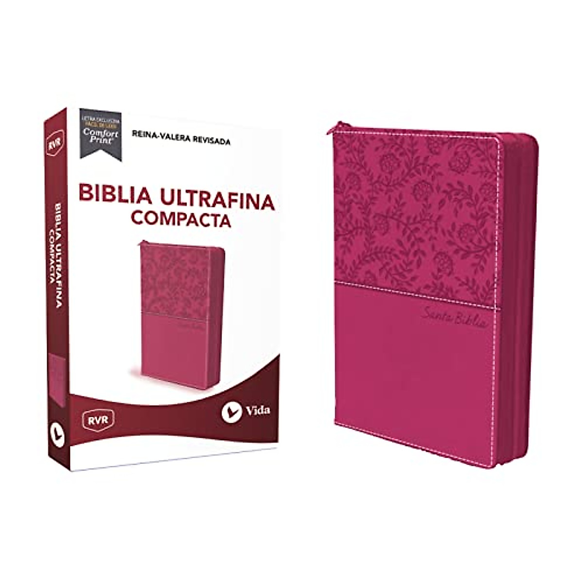 RVR77, Santa Biblia Ultrafina Compacta, Leathersoft con Cierre, Rosado (Spanish Edition)