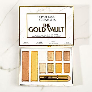 Physicians Formula 24-Karat Gold Shimmer Makeup Set, Face Palette, The Gold Vault, Mascara, Eyeshadow, Christmas Gift