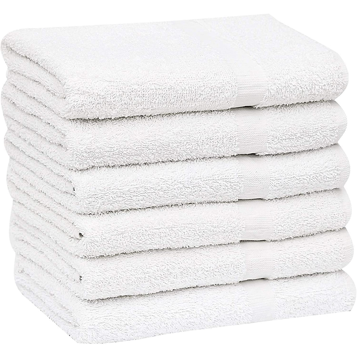 GOLD TEXTILES 60 Pack Economy White Bath Towels Bulk (22x44 Inches) Cotton Blend Multi-Purpose Hotel Towel for Commercial and Home Use – Lightweight, Easy Care & Quick Drying Towels