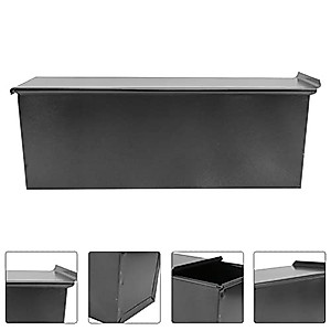 Luxshiny Kitchen Baking Supply Brioche Bread Loaf Pan with Cover Toast Bread Molds Toast Baking Pan Molds Cakes Breads Toast Box Kitchen Bakeware Supplies (900g) Baking Molds Toast Baking Molds