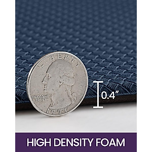 DEXI Kitchen Floor Mats Cushioned Anti Fatigue,17x29+17x59, Standing Runner Rug Waterproof, Comfort Memory Foam Padded for Front Sink Laundry Set of 2, Navy