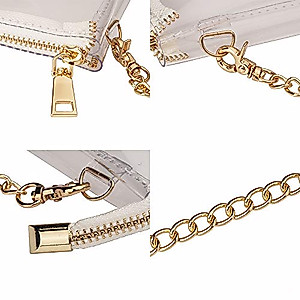 Y&R Direct 3 in 1 Clear Crossbody Bag with Zipper Closure Stadium Approved Clear Purse for Sports Concert Prom Party Present