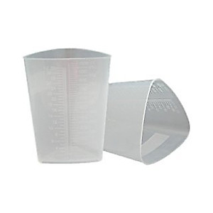 OakRidge Products 1000ml Triangular Graduated Container, Translucent, PP (10 Count)