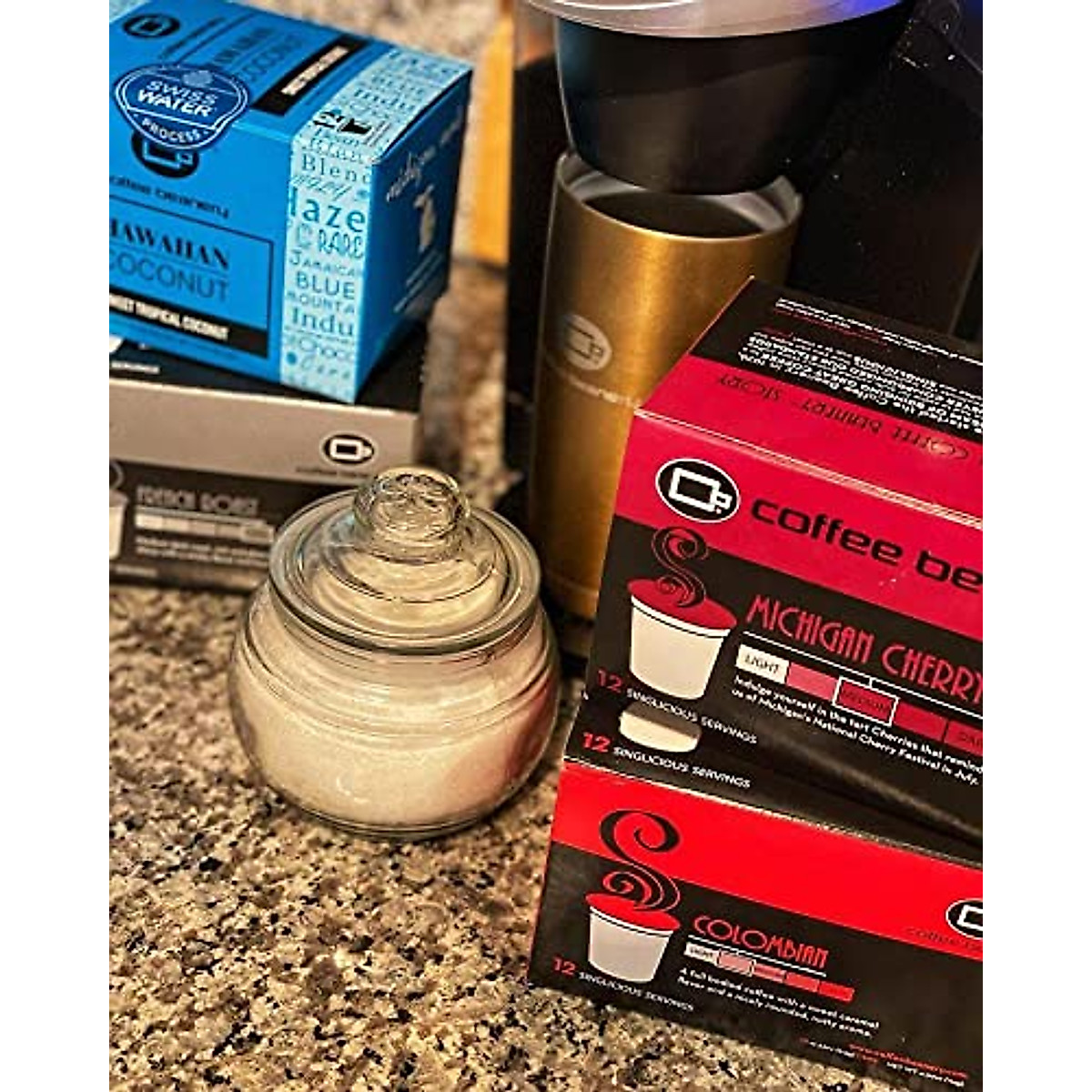 Michigan Cherry Decaf Coffee Pods by Coffee Beanery | 12ct Flavored Decaf Coffee Pods Medium Roast Coffee Pods| 100% Specialty Arabica Coffee| Gourmet Coffee Pods