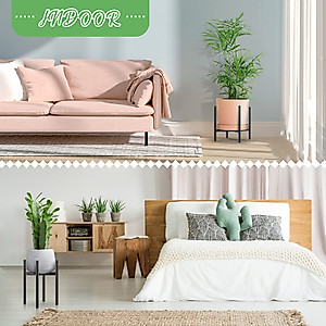 DTICON Adjustable Metal Plant Stand, Black Plant Stands Fit 8 to 12 Inches Pots, Mid Century Modern Corner Plant Stand, Heavy Duty Large Flower Single Tall Plants Holder for Indoor and Outdoor