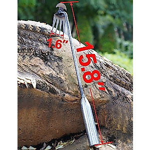 New Weeding Artifact Uprooting Weeding Tool, 16" Weed Puller, 4 Teeth Manganese Steel Forged Hand Weeder, Dual Purpose Hand Remover for Garden Yard Farm Weed Removal for Garden Yard Farm Weed Removal