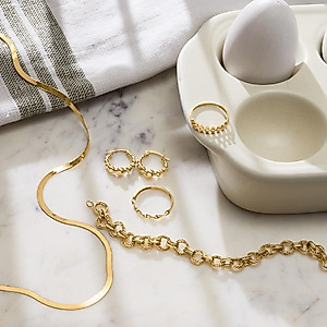 Canaria 3mm 10kt Yellow Gold Herringbone Necklace. 20 inches