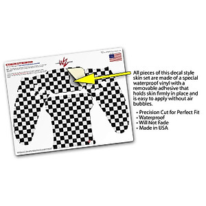 WraptorSkinz Skin Wrap compatible with Sony PS5 DualSense Controller Checkered Canvas Black and White (CONTROLLER NOT INCLUDED)