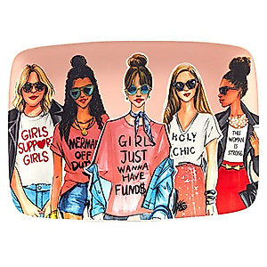 Certified International Girlfriends Rectangular Platter, 14.2" X 10.5"
