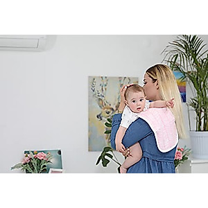 BaeBae Goods Burp Cloths for Baby Girl - Ultra Absorbent Burping Rags - Anti Shrink Unisex Burpy Clothes - Super Soft Jersey Cotton, Large 21"x10" - Thick for Newborn Cloth Diapers - 6 Pack