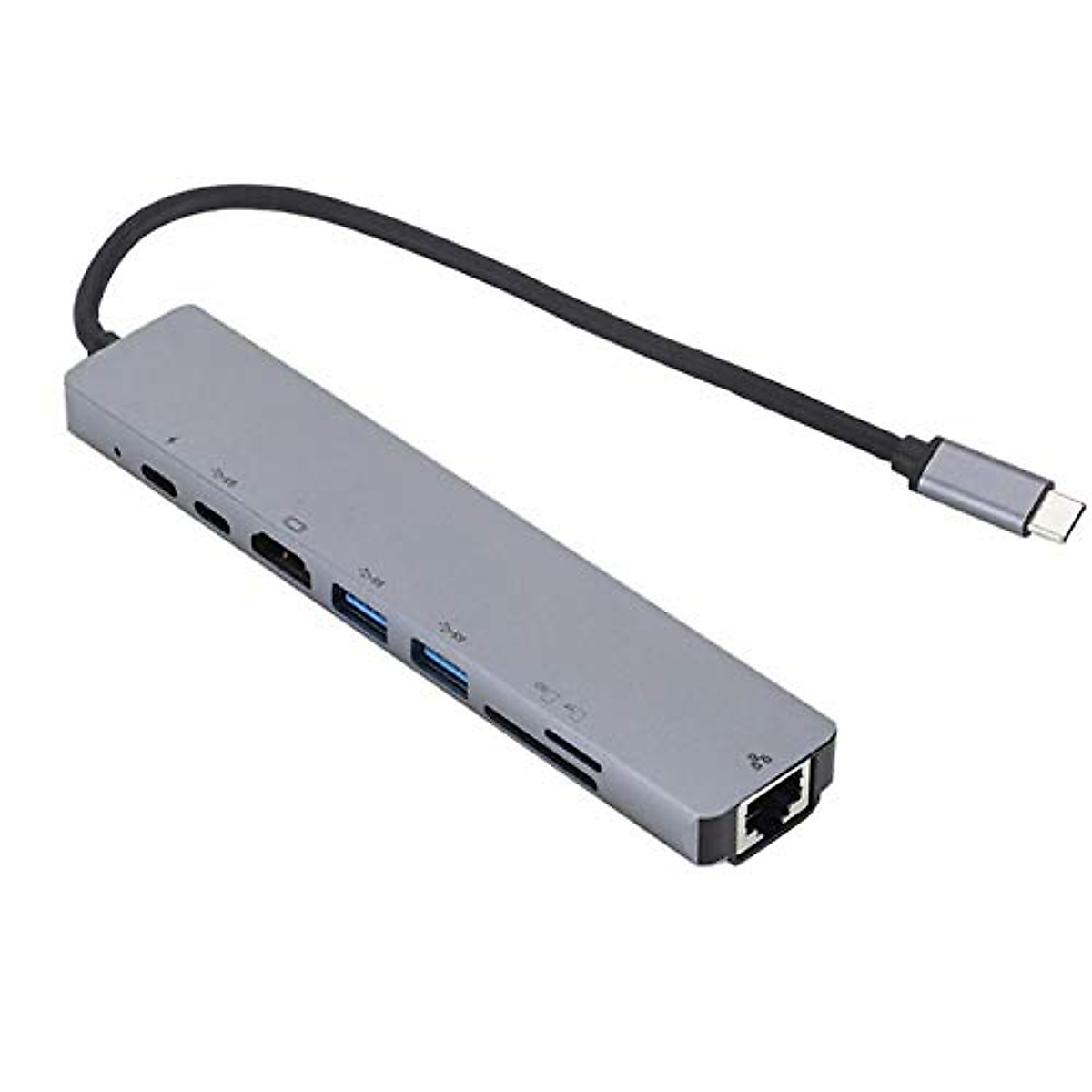 USB-C Interface Specification HDMI Hub Built-in Conversion Chip USB-C Adapter,for iPad Pro/MacBook/Type C Devices RJ45 Ethernet Mini SDTF OTG Adapter