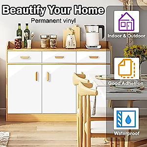 WRAPXPERT White Vinyl Permanent Adhesive Vinyl Roll Easy to Cut and Weed Waterproof Vinyl for Signs,Scrapbooking,Craft,Die Cutters(Glossy White,12" x30ft)