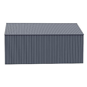 Arrow Shed Elite 12' x 16' Outdoor Lockable Gable Roof Steel Storage Shed Building, Anthracite