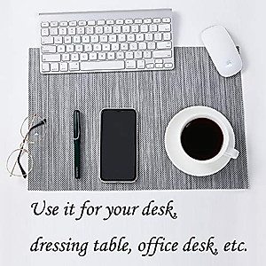 Placemats Placemats for Dining Table Gray Table Mats Set of 6 Easy to Clean Wipeable Washable Modern Outdoor Placemats for Dining Kitchen Table Indoor Valentine's Decorations