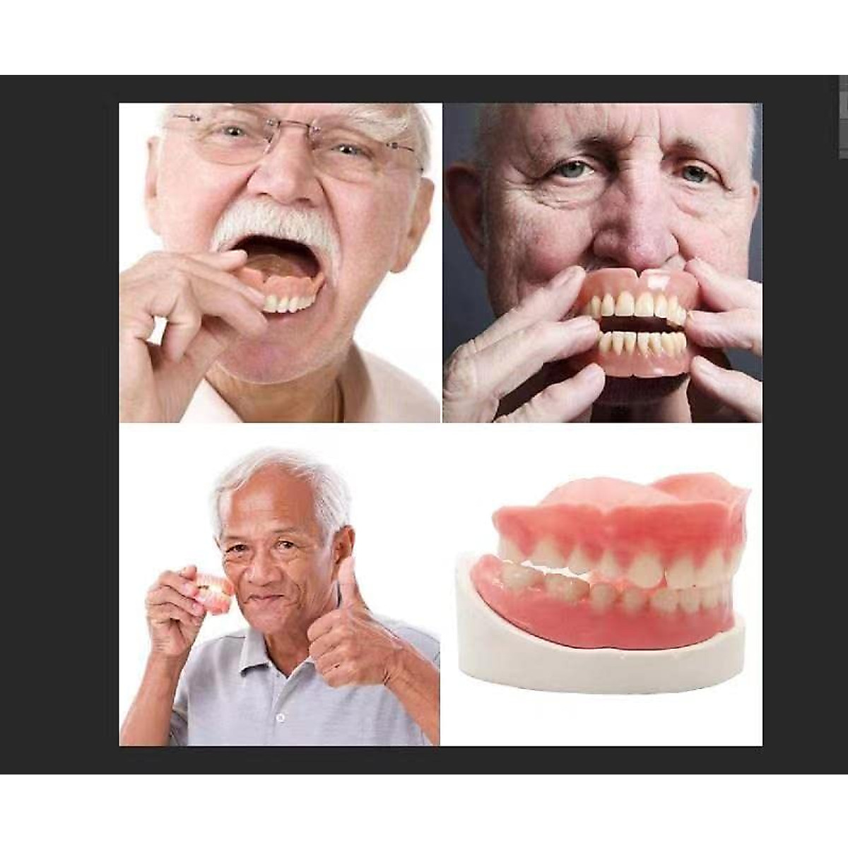 Do It Yourself Denture Fake Teeth Top and Bottom Temporary Teeth for Improve Smiling