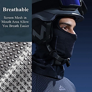 Balaclava Face Mask for Men Women Black Full Head Cover Mask Under Helmet for Motorcycle Riding Skiing Balaclava Masks for Cold Weather Skiing Winter Ski Mask