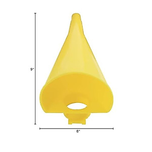 Eagle Plastic Funnel for Type I Metal Safety Cans, 5"x 7"x 12", Made of Chemically Resistant High-Density Polyethylene, Yellow, Made in The USA, F15FUN