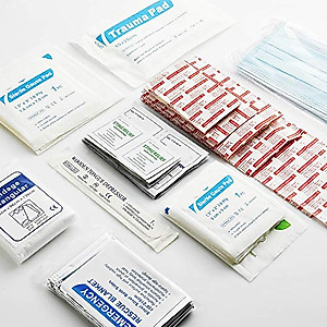 Emergency First Aid Kit for Home - 220 Pieces First Aid Supplies Home Emergency Kit - Lightweight & Compact First Aid Kit with EVA Case - Best for Hiking Camping Travel Car Backpacking School Office