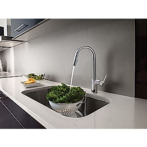 Moen Align Chrome One-Handle Modern Kitchen Pulldown Faucet with Reflex Docking System and Power Clean Spray Technology, 7565