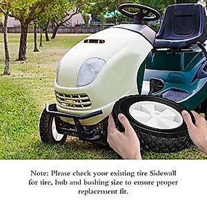 [2 Pack] 8 Inch Wheels Replacement for Oregon 72-108, Radio Flyer Wagon Lawn Mower Grill Wheels Replacement with Diamond Tread & Solid Filled Tire, 8 x 175 Wheels Replacement for Craftsman AYP MTD