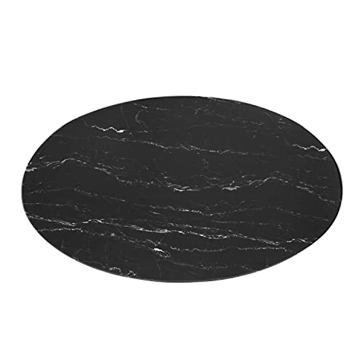 Modway Zinque Artificial Marble Dining Table, 48 Inch, Gold Black