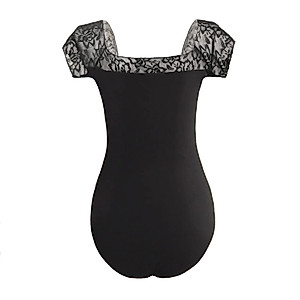 ROYAL SMEELA Ballet Leotards for Women Dance Leotard Short Sleeve Leotards for Ballet Dance Adult Gymnastics Bodysuit