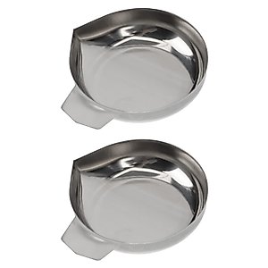 DOITOOL 2Pcs Weighing Boats Stainless Steel Weighing Plate Scale Tray Lab Dish Container Laboratory Supplies for Measuring Mixing Powders Liquids