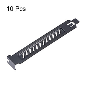 uxcell PCI Slot Covers with Screws for PC Case Airflow and Dustproof Black 10pcs