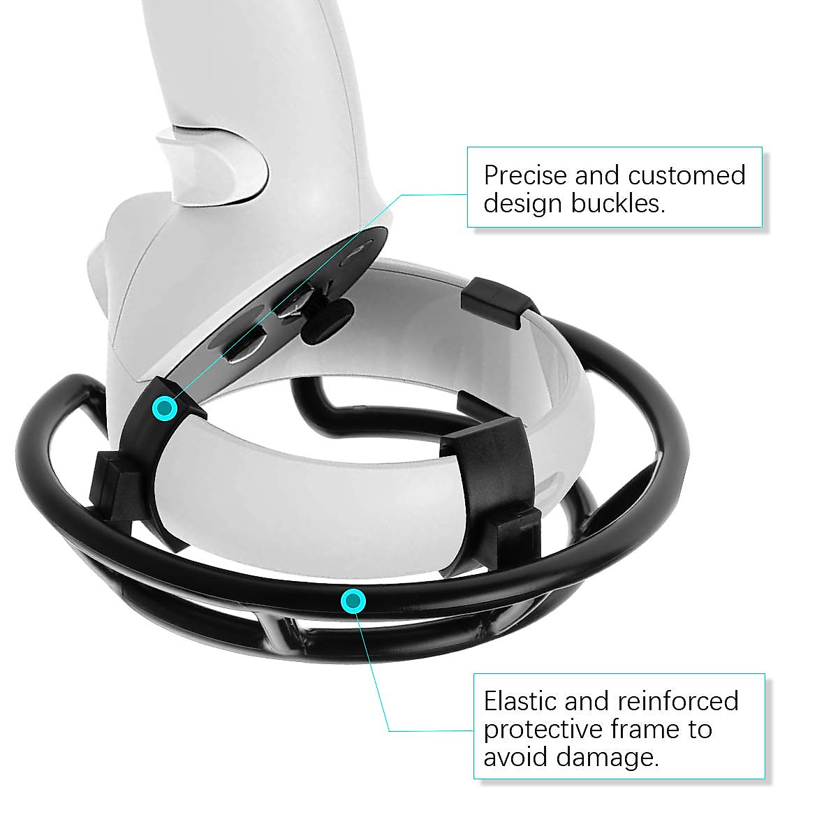 (1 Pair) Orzero Anti-Shock Controller Frame Protective Cover Compatible for Quest 2, Quest, Rift S VR - Black