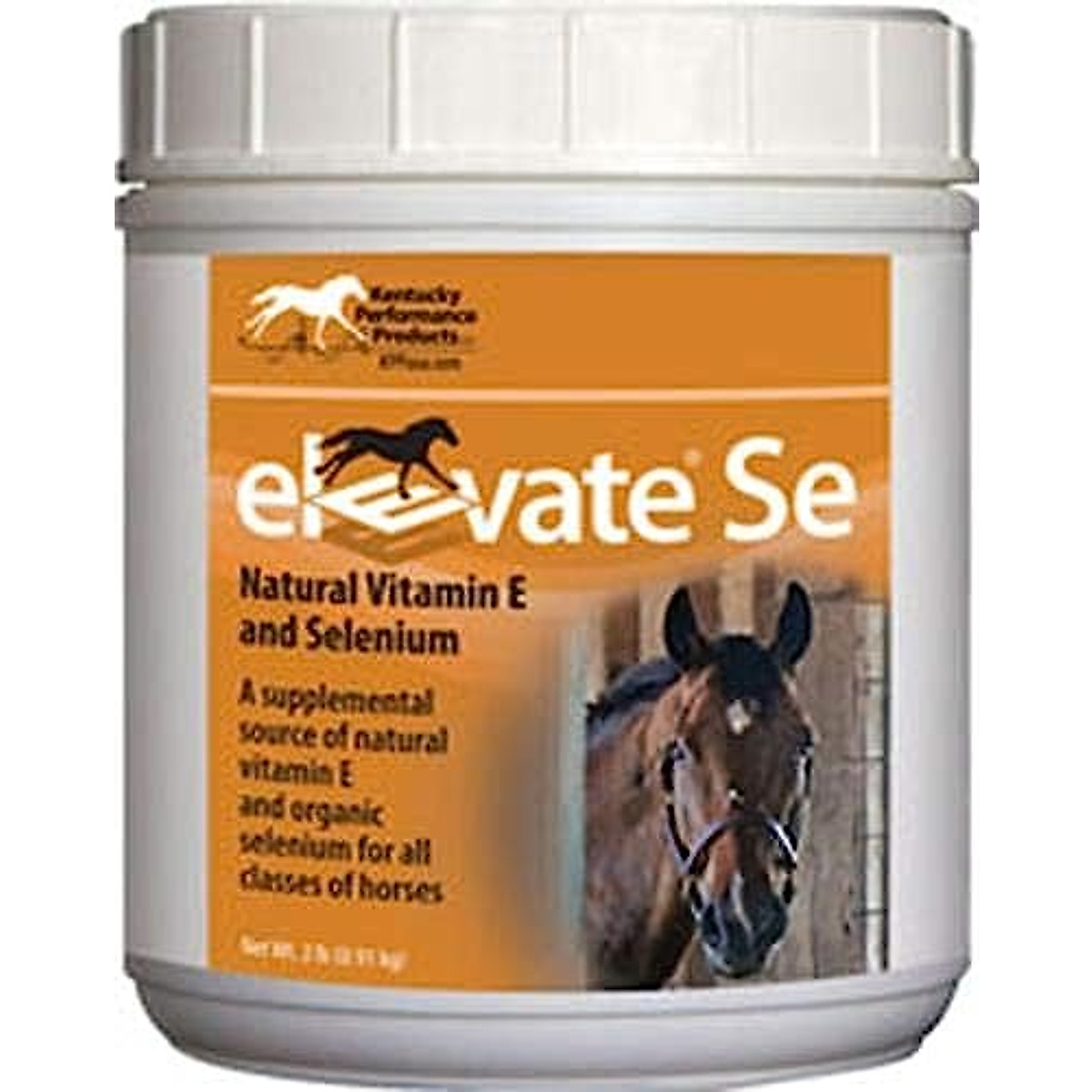 Kentucky Performance Prod Elevate Se Natural Vitamin E and Selenium Powder for Horses, 2 Pound Container