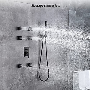 2 Inch Brass Shower Body Sprayer Jets for Bathroom Accessories NPT 1/2” Matte Black DSJ02BR02-B