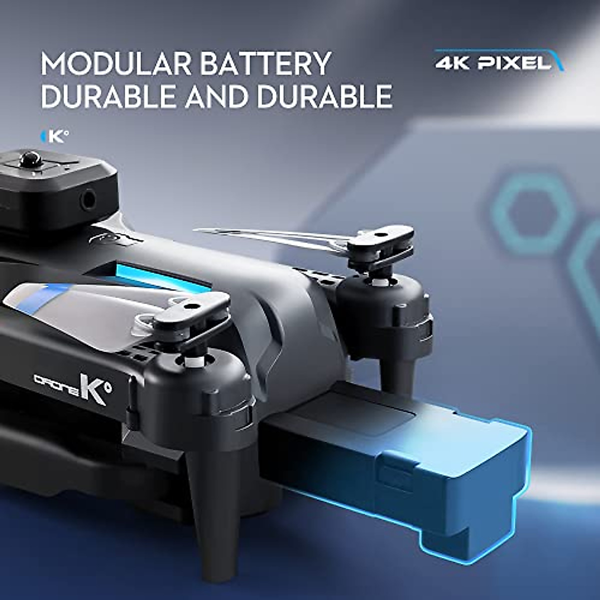 FIRE BULL Drone with Camera for Adults Kids, XT5 1080P FPV Live Video, Foldable WIFI RC Quadcopter with Dual camera switch, VR 3D Experience with 2 Batteriesm for 24 Min Flight, 3 Speeds, Toys Gifts for Boys Girls