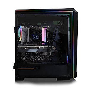 CLX Set VR-Ready Gaming Desktop - Liquid Cooled AMD Ryzen 7 5800X 3.8Ghz 8-Core Processor, 64GB DDR4 Memory, GeForce RTX 3070 8GB GDDR6 Graphics, 1TB SSD, 6TB HDD, WiFi, Windows 11 Home 64-bit, Black