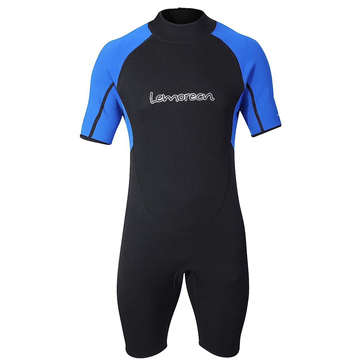 Lemorecn Wetsuits Adult's Premium Neoprene Diving Suit 3mm Shorty Jumpsuit (3037blue-XL)