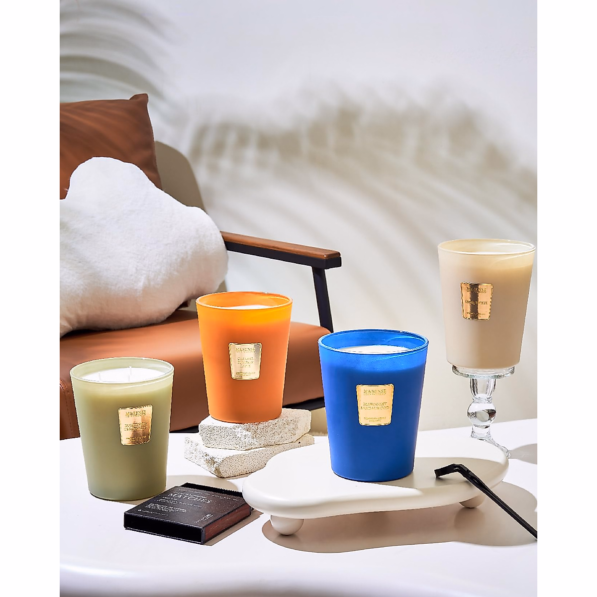 M&SENSE Fall Candles Caramel Pumpkin Latte Scented, 3 Wick Natural Soy Candles for Home Scented, Pumpkin Candle Gift for Halloween, Large 150H Long Lasting Slow Burn Luxury Jar Candle 35oz