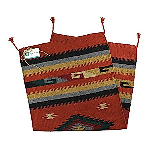 Onyx Arrow Southwest Area Rug, 20 x 40 Inches, Center Diamond, Rust/Dark Green/Multi