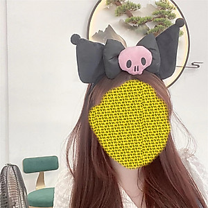 Vlmazlm Cosplay Hairpin Ear Headband Plush Hairband Women Kawaii Butterfly Costume Halloween Christmas Holiday Birthday Party Gift (style-F)