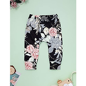 MIGU Girls Fashion Black Long Sleeve Ruffle Shirts clothes set