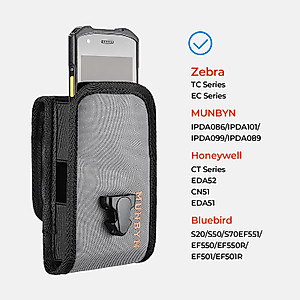 MUNBYN 2024 Android Barcode Scanner 035Pro, Android13 PDA, 4GB+64GB Barcode Scanner with Keypad, and Scanner Holster for Zebra/USPS Scanner, Rugged Carrying Barcode Scanner Holster for Zebra TC75x